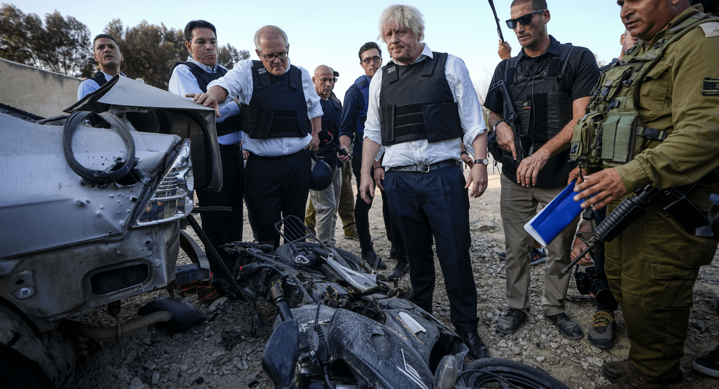 Scott Morrison and Boris Johnson visit Israel in show of 'solidarity'