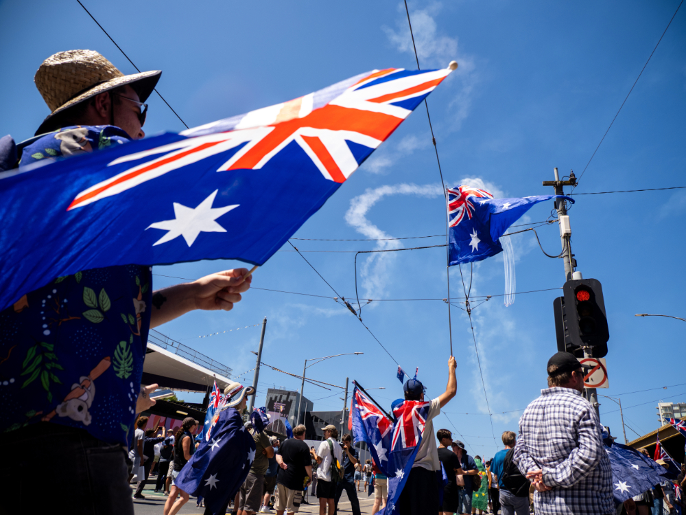 On the ground at a diminished 'March For Australia'