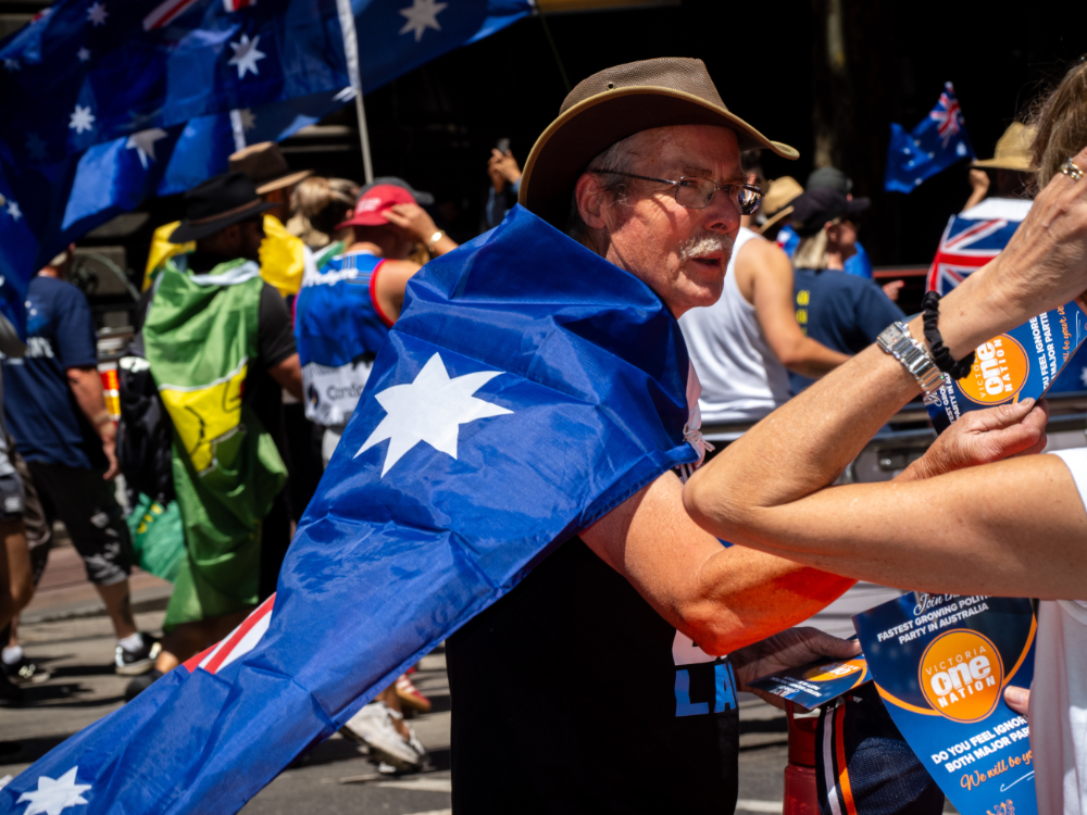 On the ground at a diminished 'March For Australia'