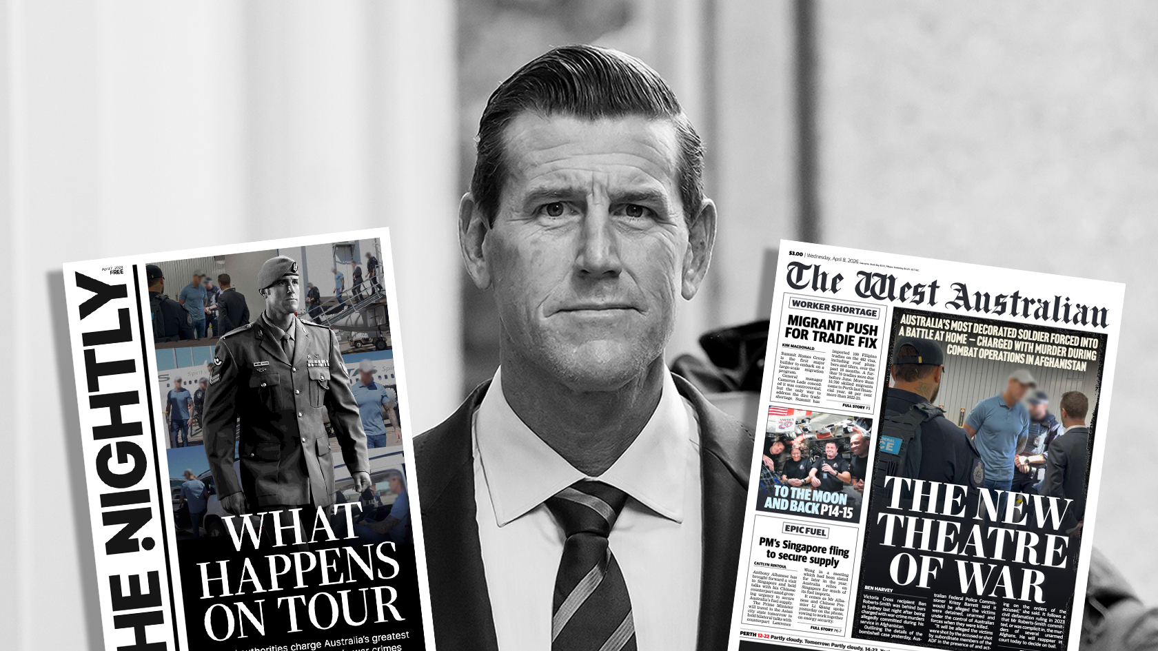 How did Seven West report on the arrest of Ben Roberts-Smith?